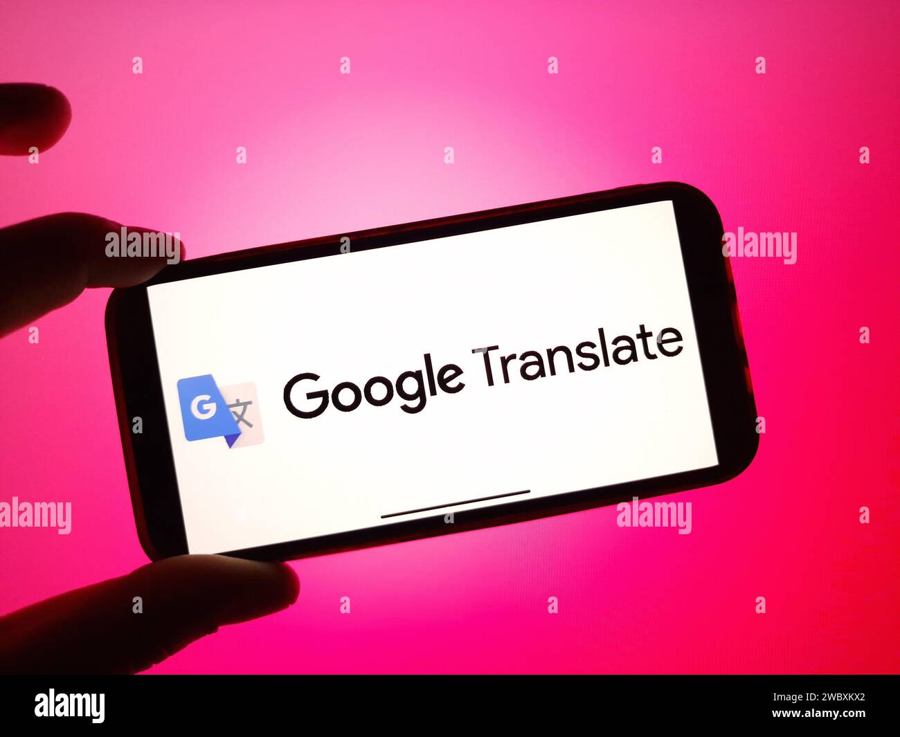 Konskie, Poland - January 12, 2024: Google Translate logo displayed on ...