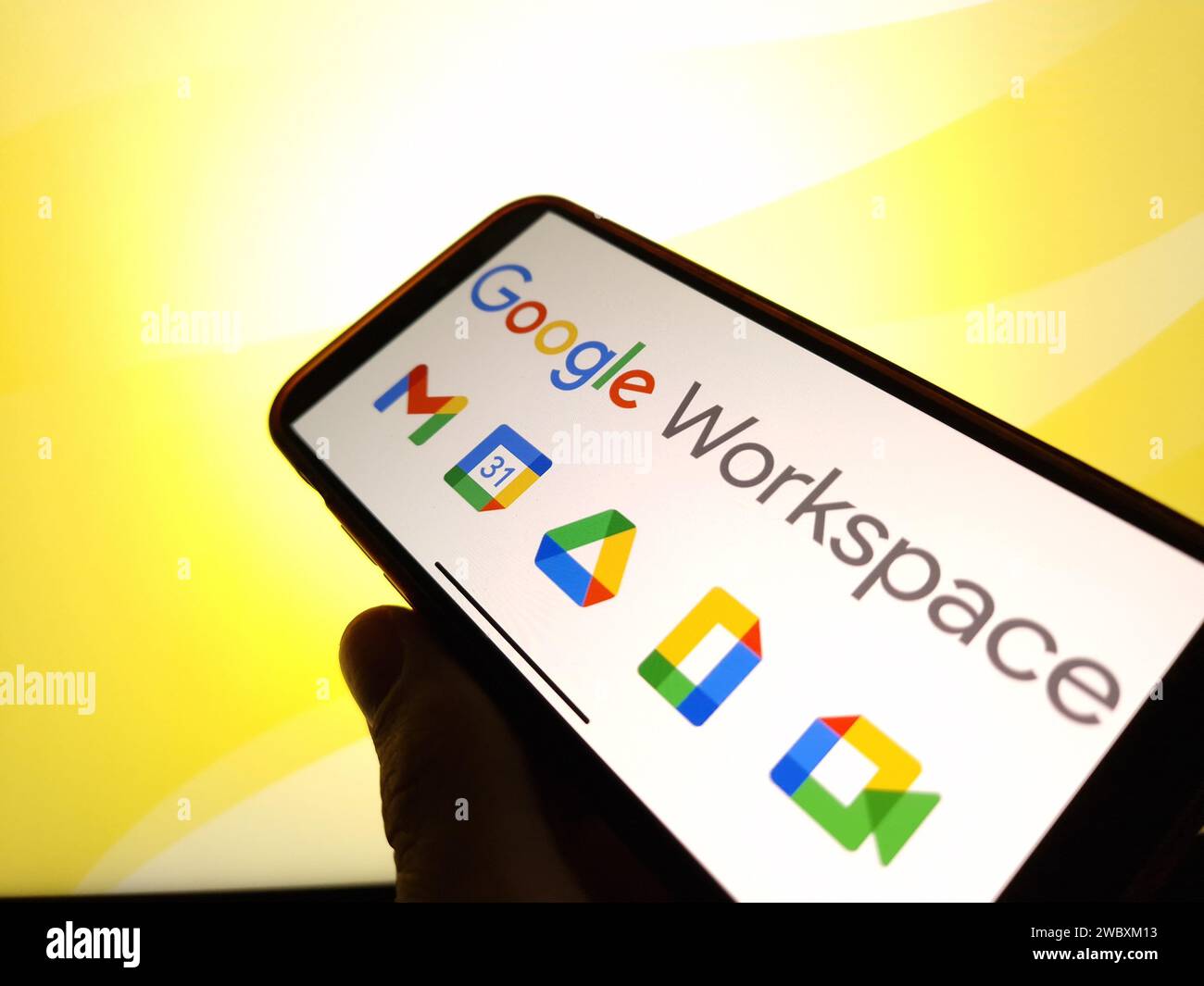 Konskie, Poland - January 12, 2024: Google Workspace logo displayed on ...