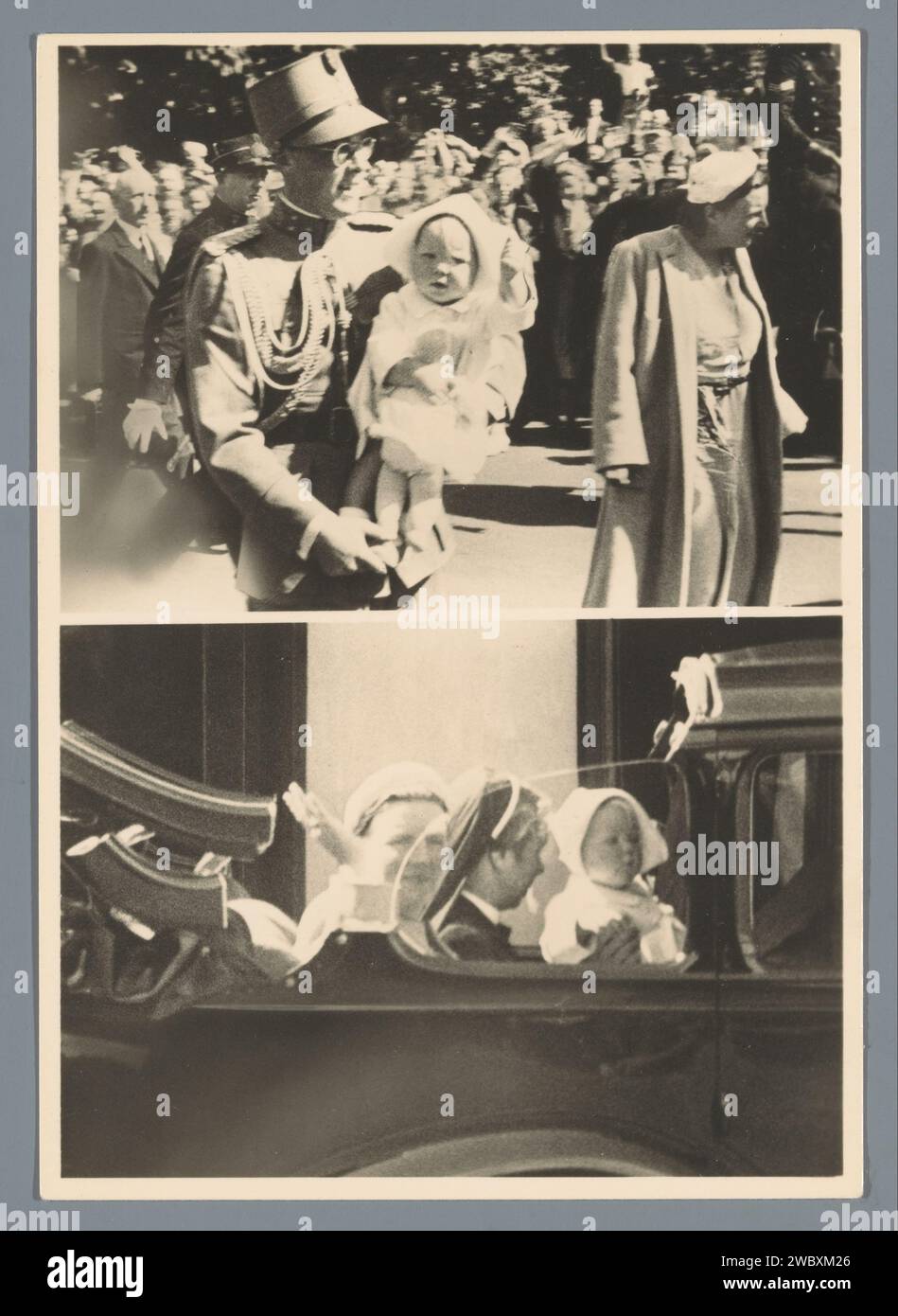 Prince Bernhard wears Beatrix on the arm and the royal family in a car ...