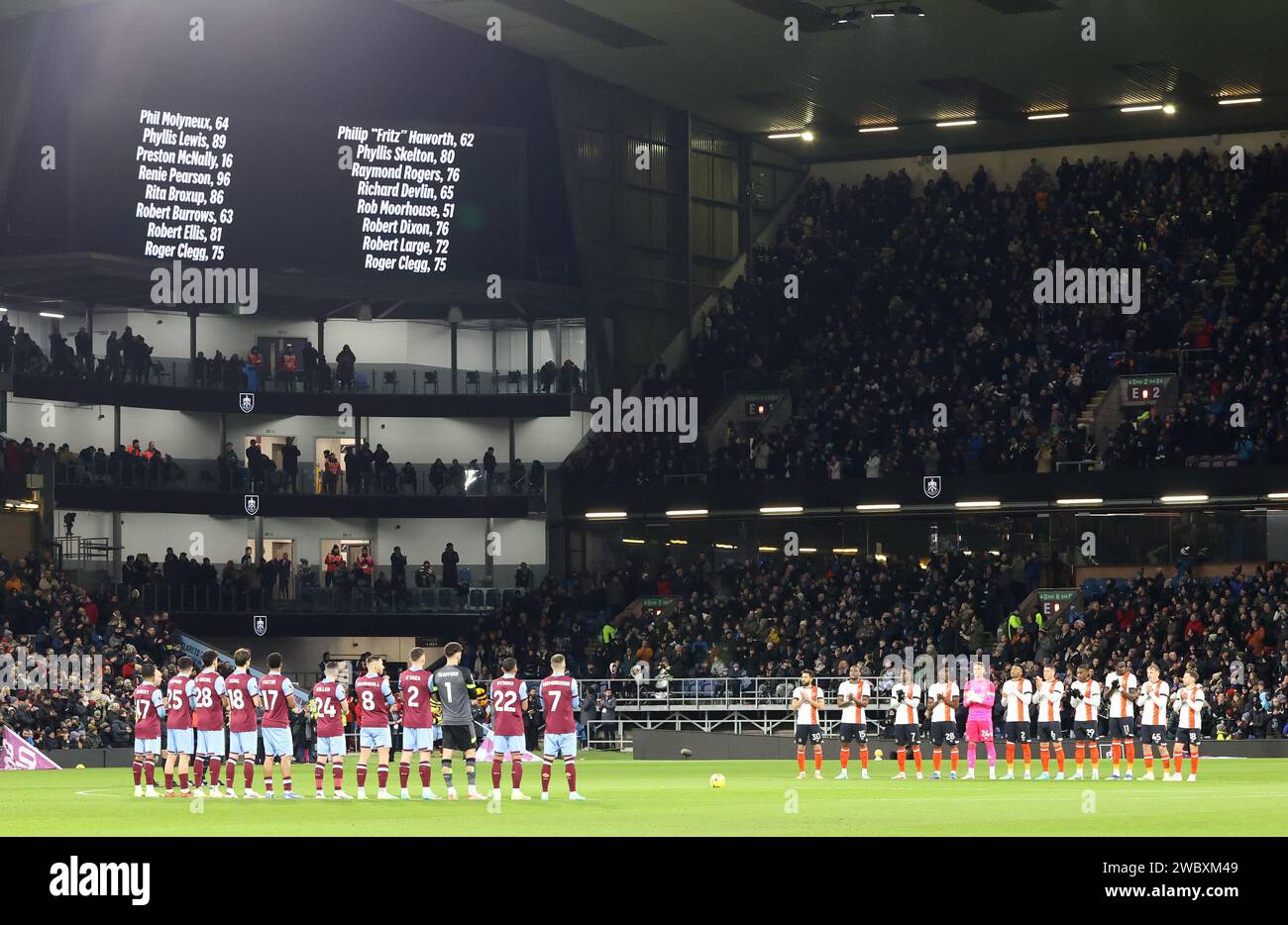 Turf Moor, Burnley, Lancashire, UK. 12th Jan, 2024. Premier League ...