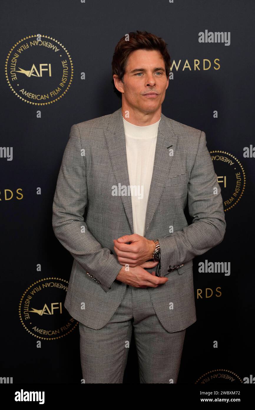James Marsden arrives at the AFI Awards on Friday, Jan. 12, 2024, at ...