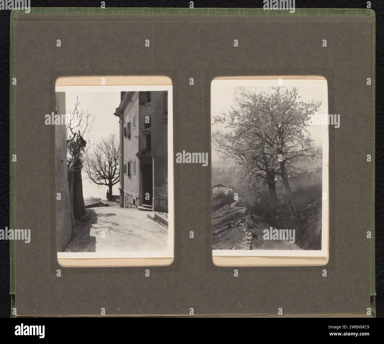 Two photos of Van den Berg family during a holiday in the Alps, Frank ...