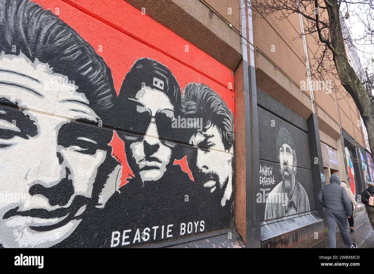 Street murals on Donegall Street in Belfast, NI, UK Stock Photo - Alamy