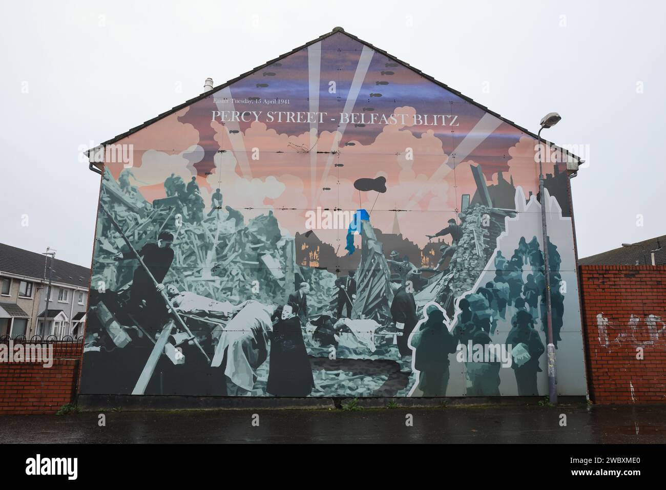 Dover Place in the Protestant Shankill area of Belfast, the area ...