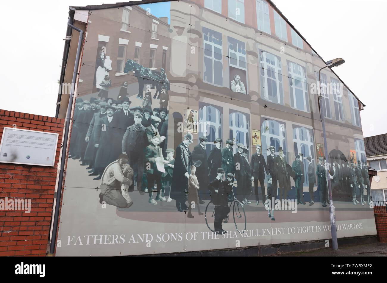 Dover Place in the Protestant Shankill area of Belfast, the area ...