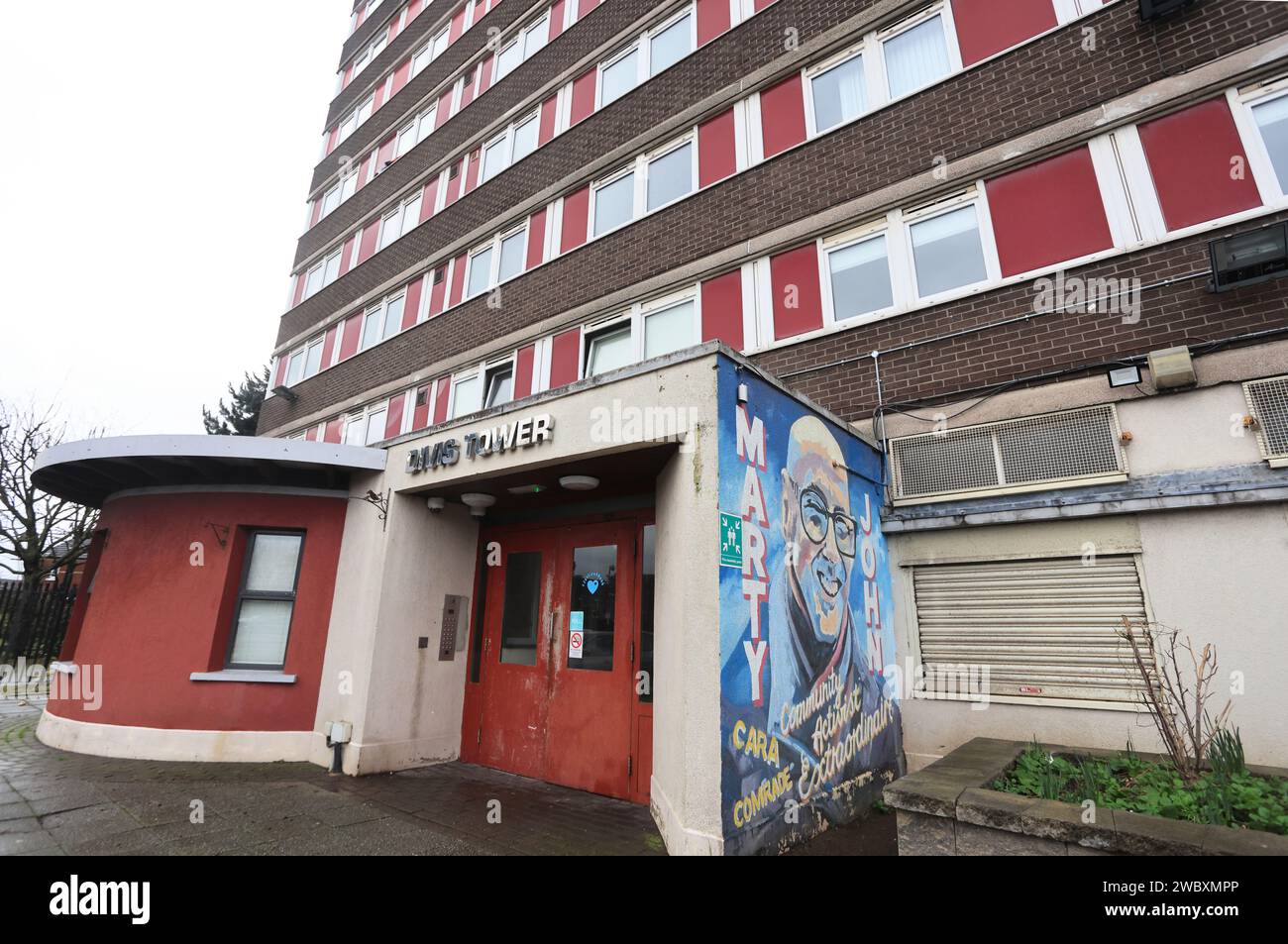 The Divis Tower block on the Falls Road in West Belfast, was built in ...