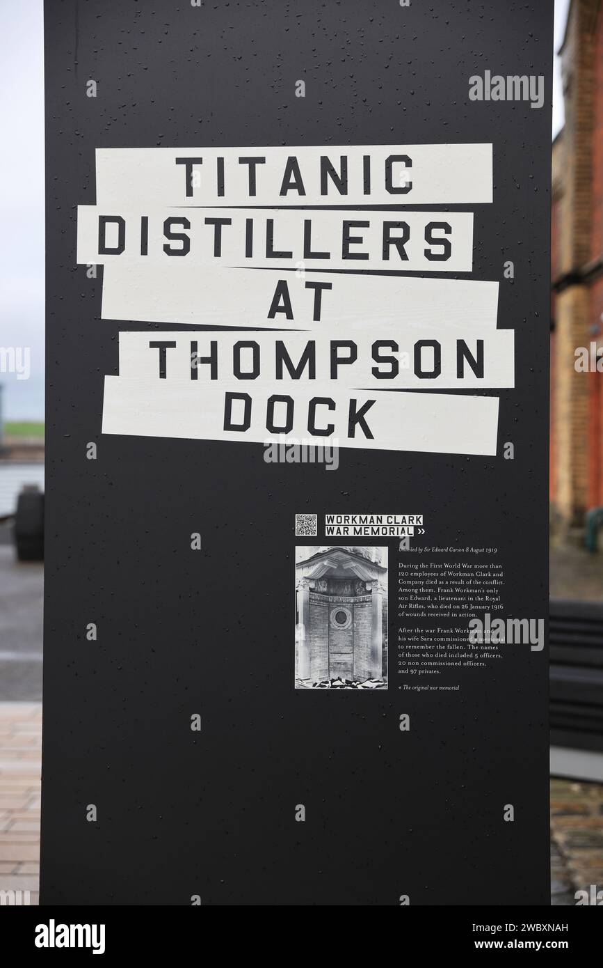 The historic Titanic Distillery at Thompson Dock in the historic ...