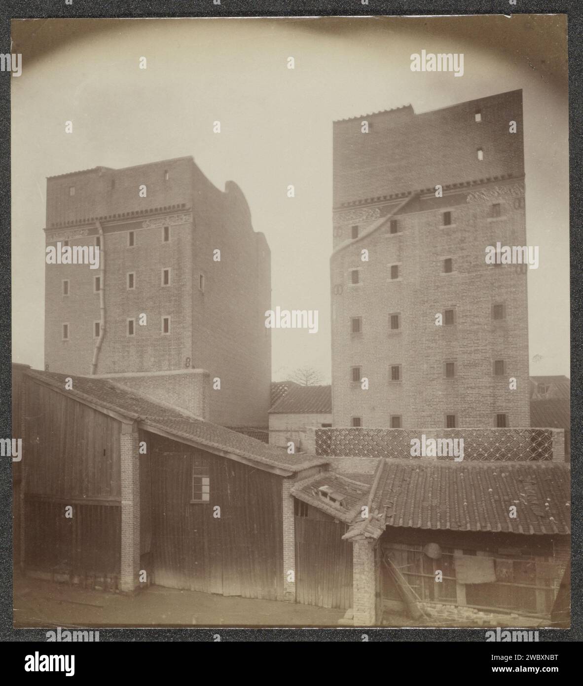Buildings of pawns in canton, anonymous, c. 1860 - c. 1900 photograph ...