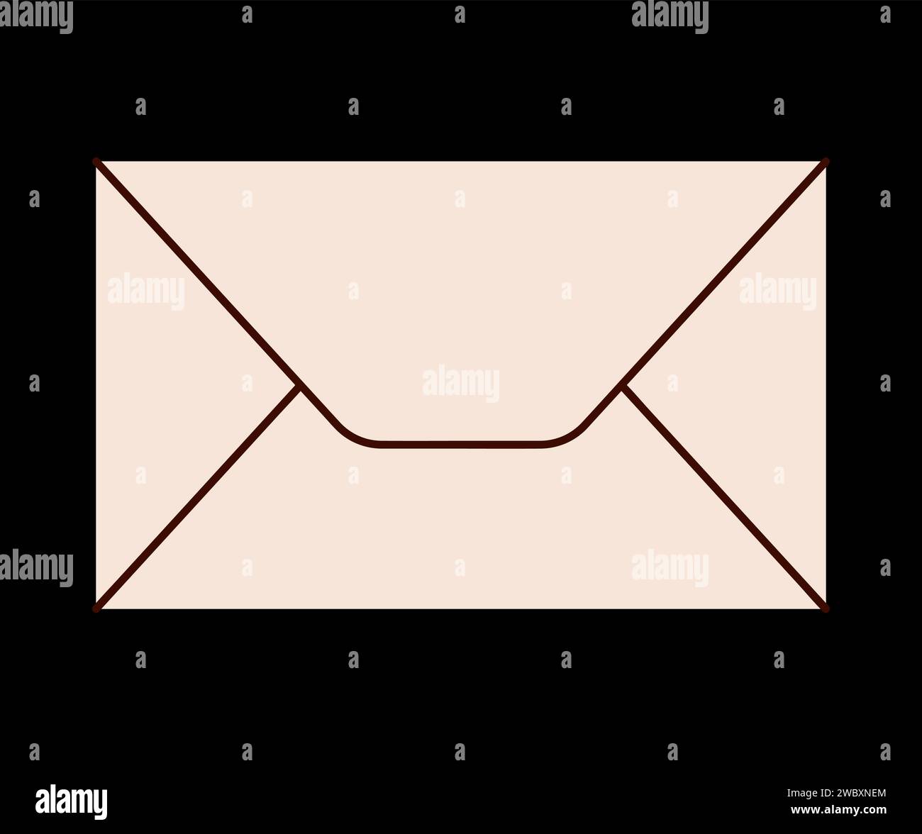 empty closed envelope Valentines day minimal love letter vector ...