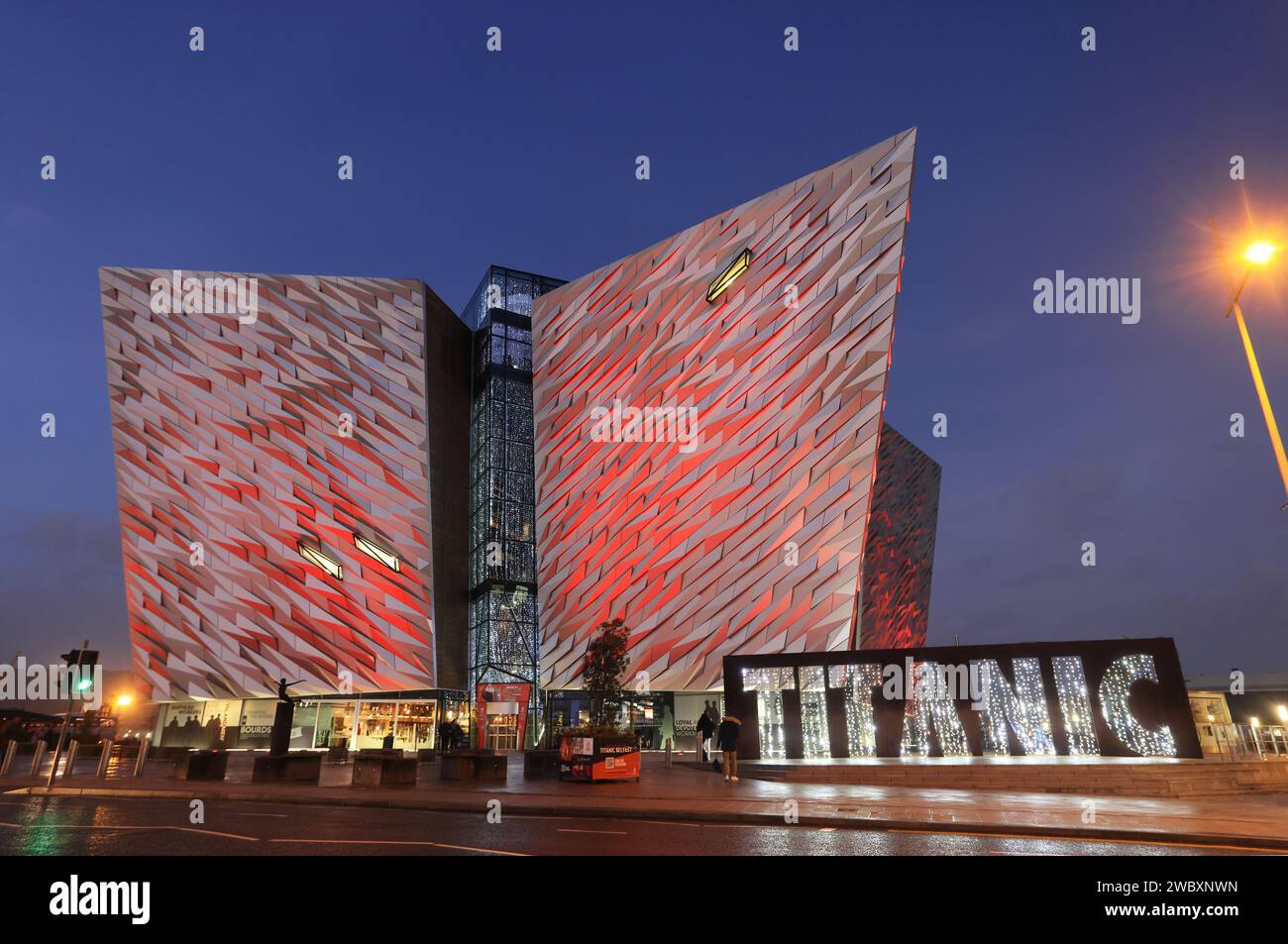 The Titanic Museum illuminated in the Christmas season in the Titanic ...