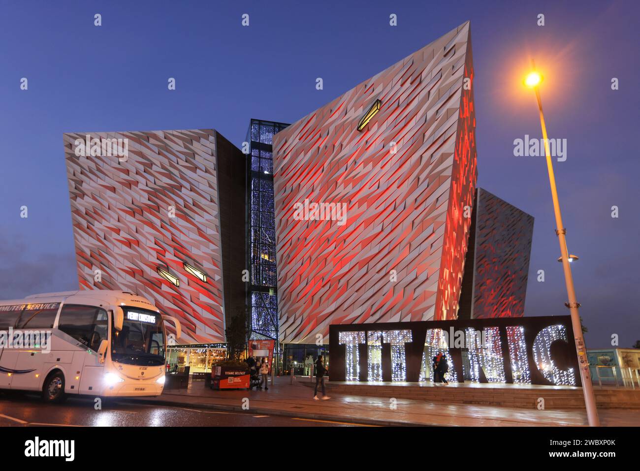 The Titanic Museum illuminated in the Christmas season in the Titanic ...