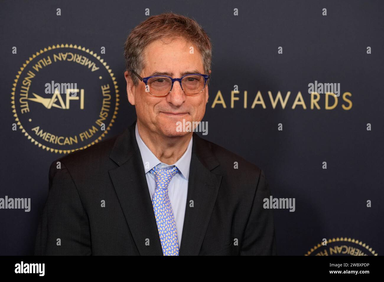 Tom Rothman arrives at the AFI Awards on Friday, Jan. 12, 2024, at the ...