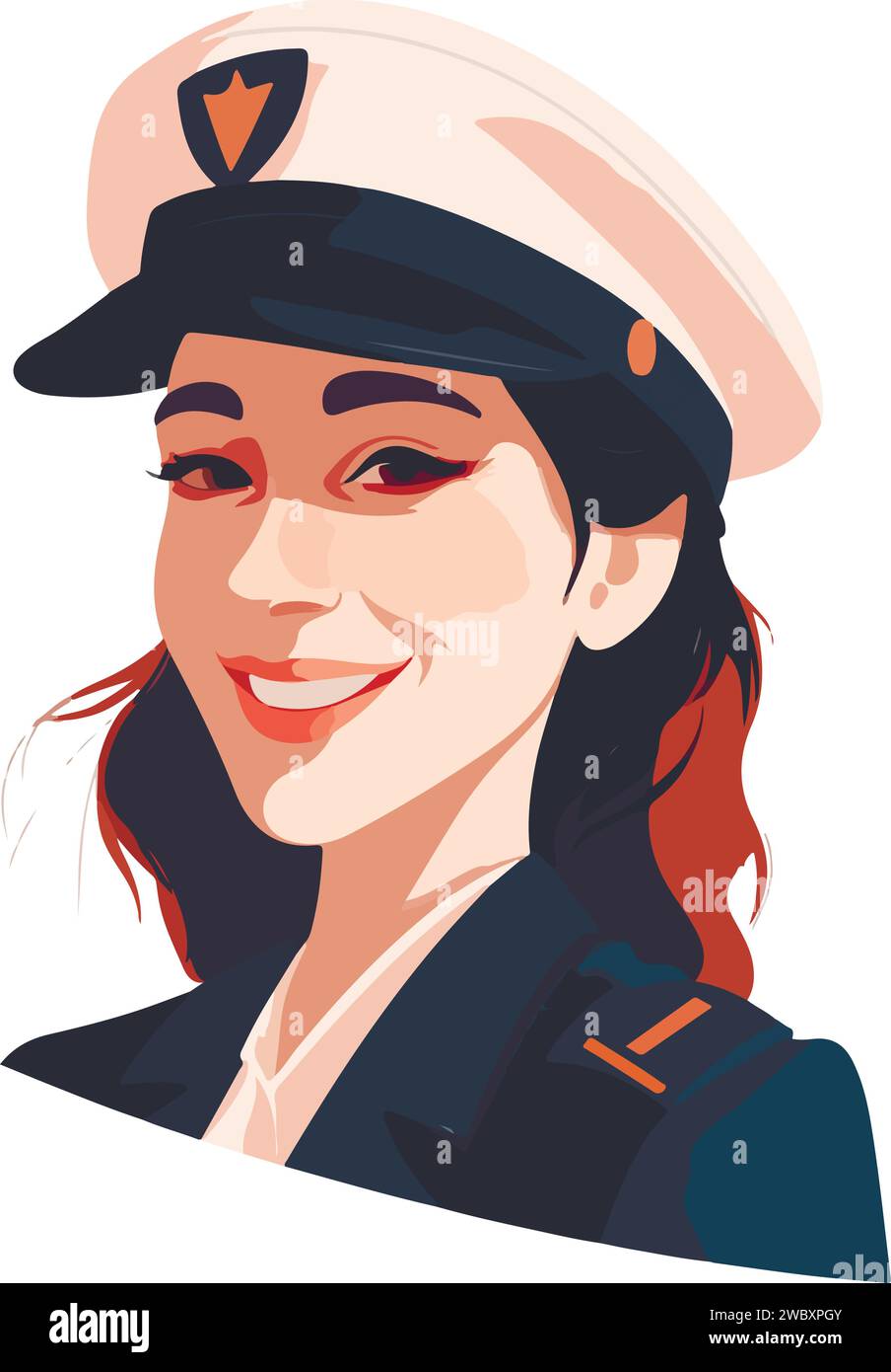 Young woman pilot Stock Vector Images - Alamy
