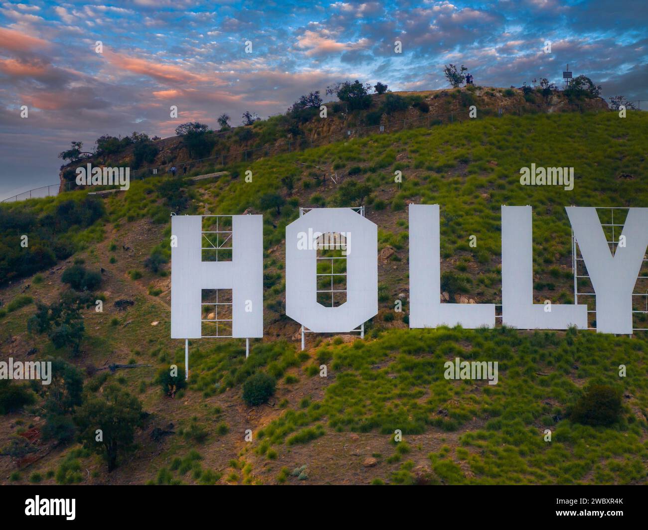 Famous Hollywood Sign in Mount Lee in Los Angeles, California Stock ...