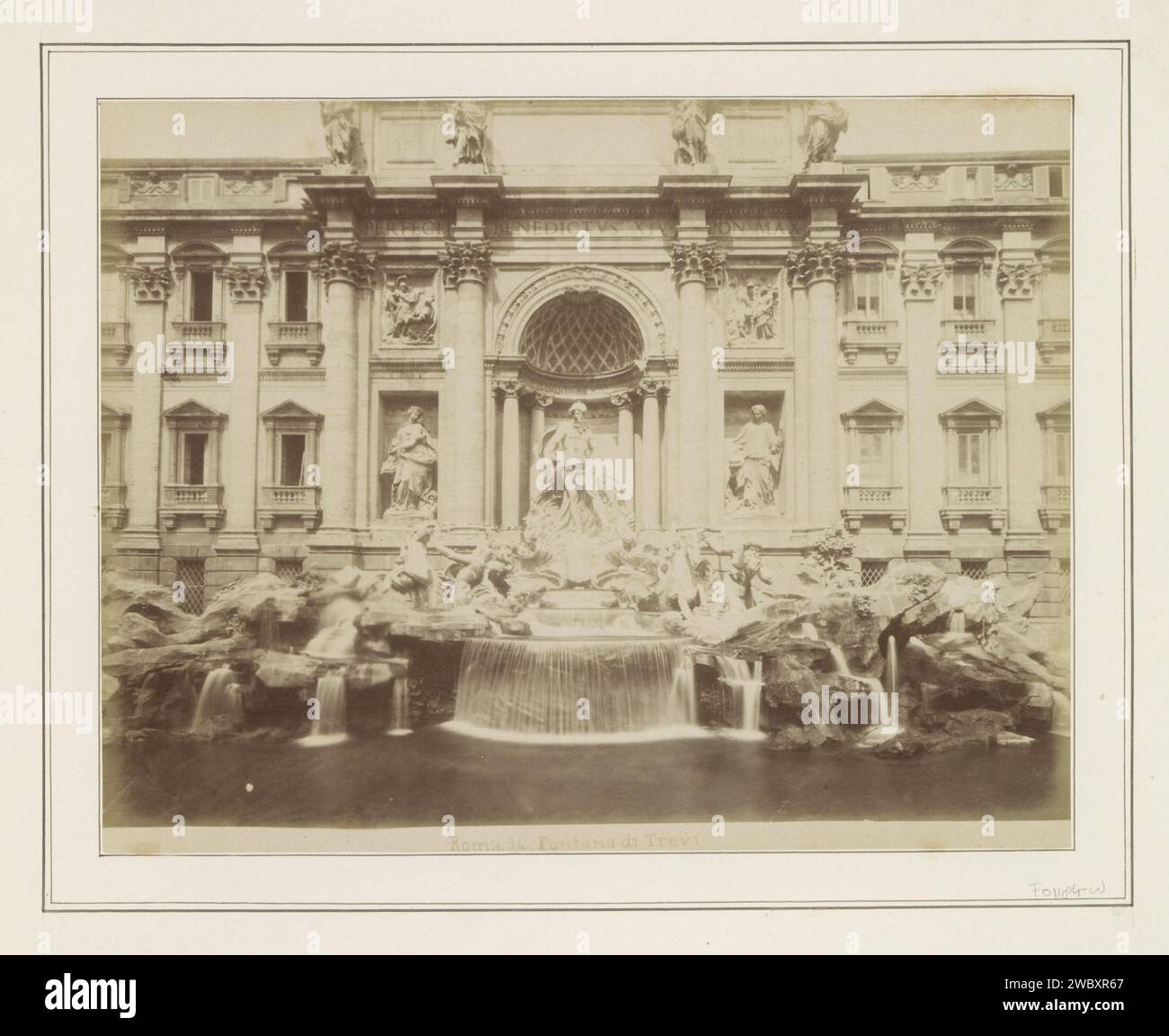 Trevifontein in Rome, anonymous, c. 1865 - c. 1890 photograph Part of ...