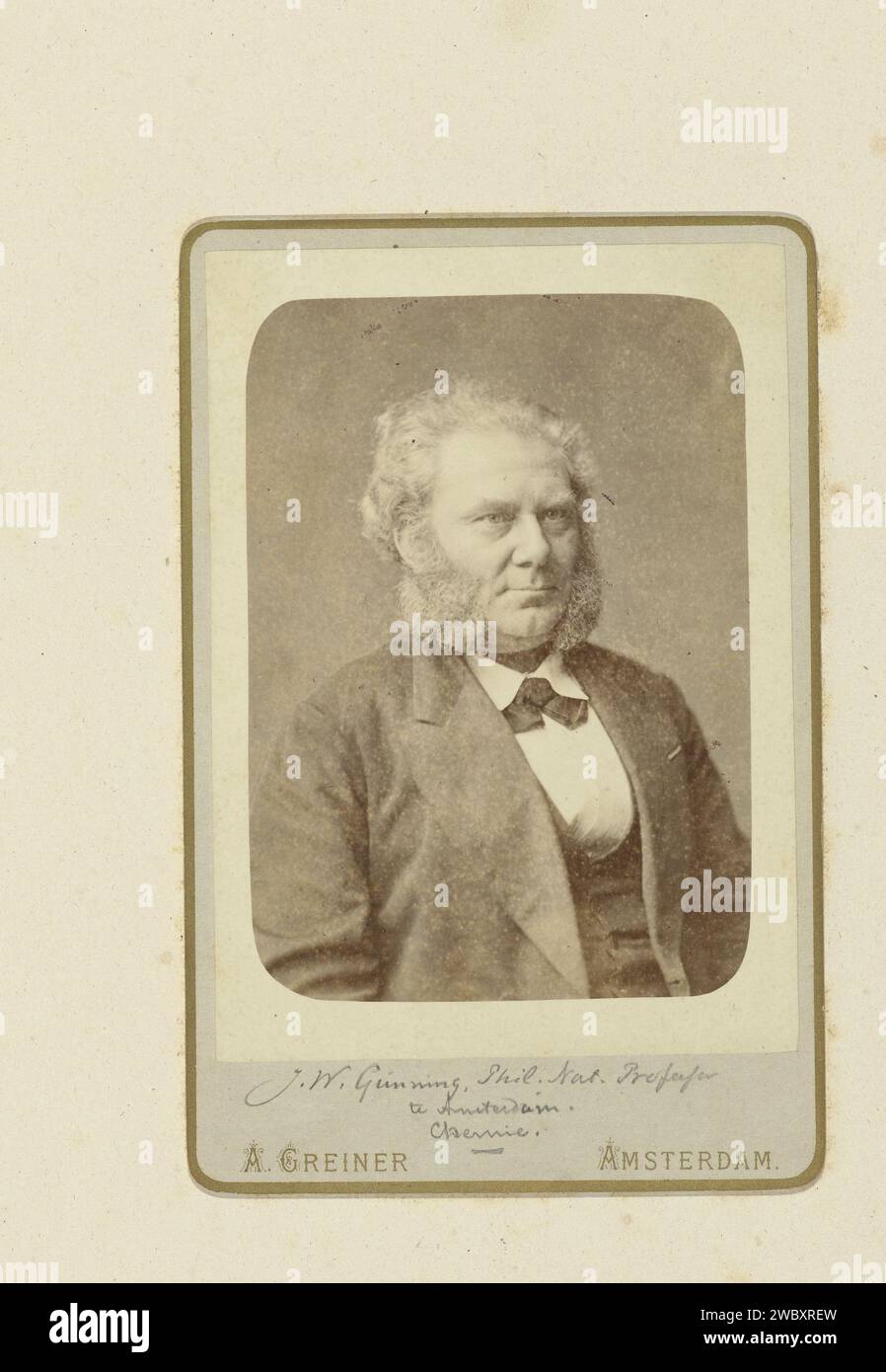 Portrait of J.W. Gunning, professor at the Faculty of Mathematics and ...