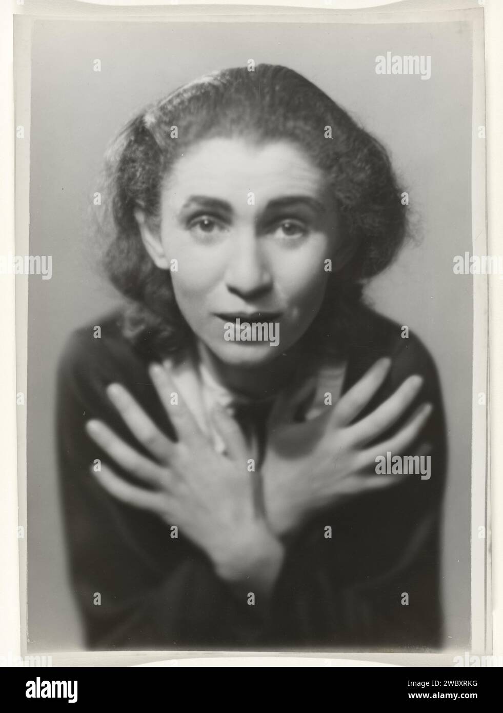 Chaja Goldstein during Toneelpel, Jacob Merkelbach, 1930 - 1960 photograph Amsterdam ...