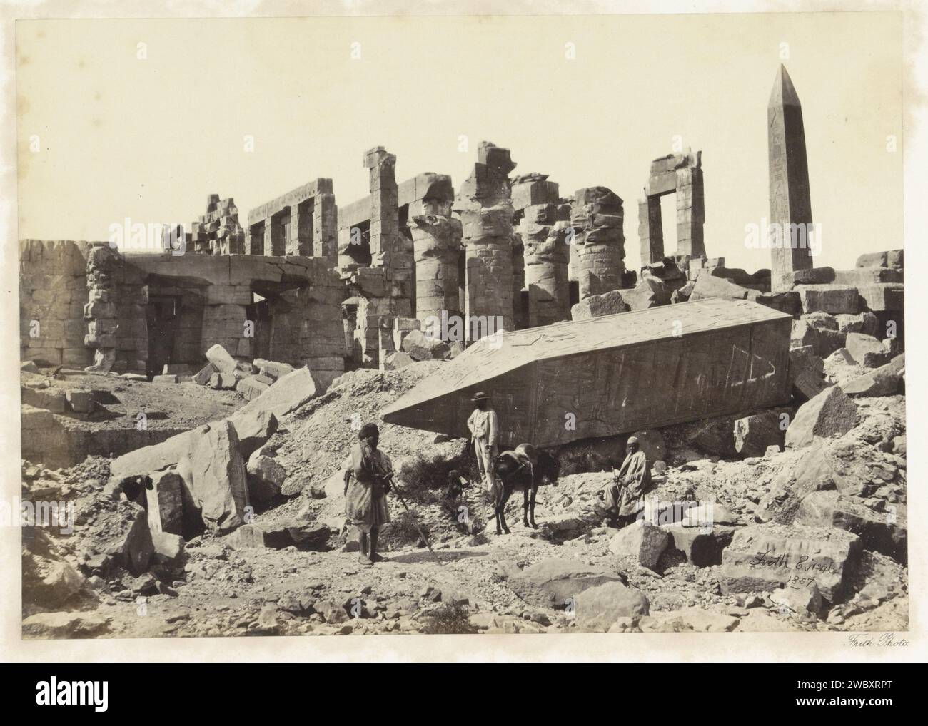 Broken Obelisk at the Temple of Karnak, Francis Frith, 1857 photograph ...