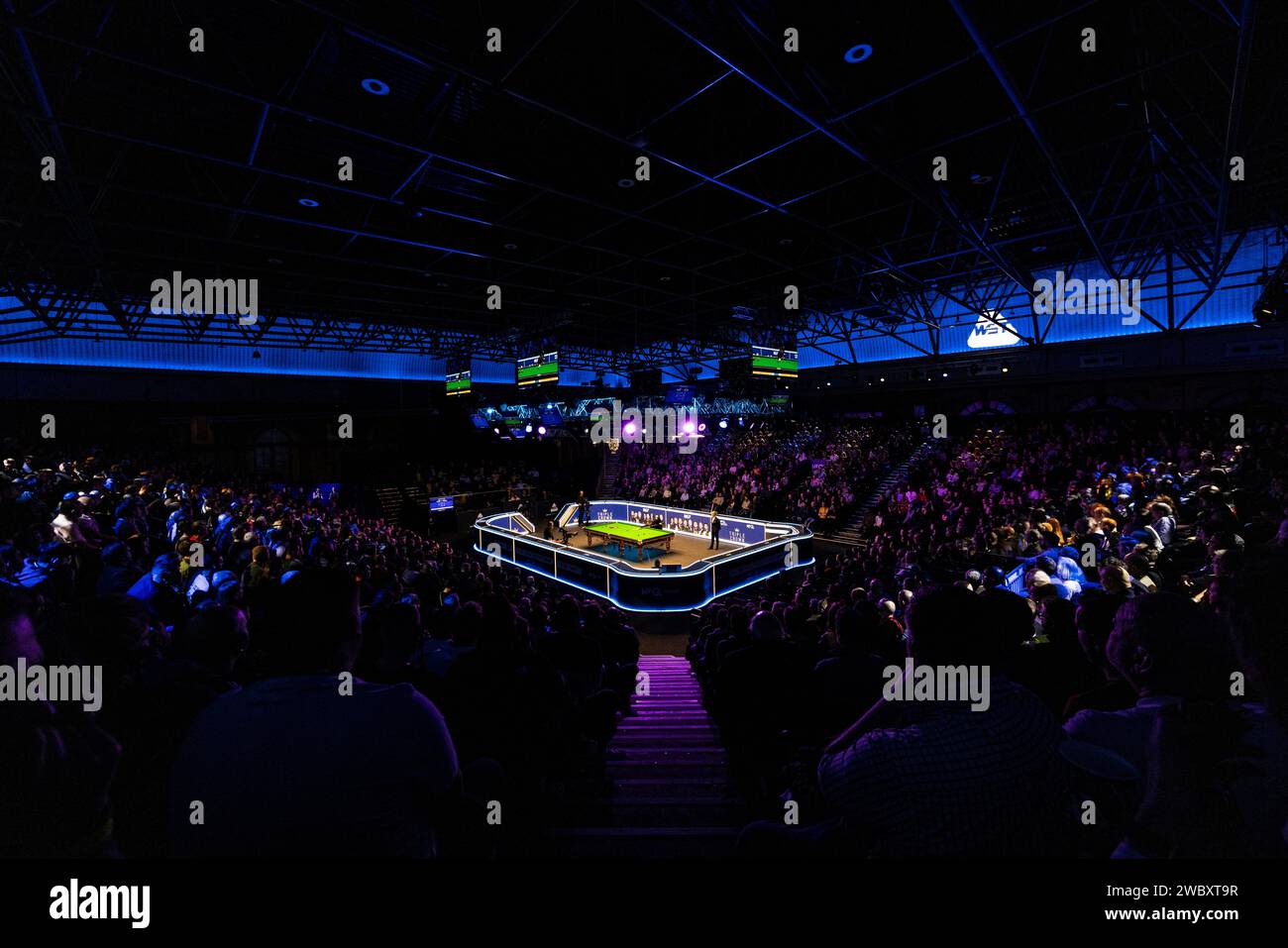 General view of Mark Allen during his quarter final match against Mark ...