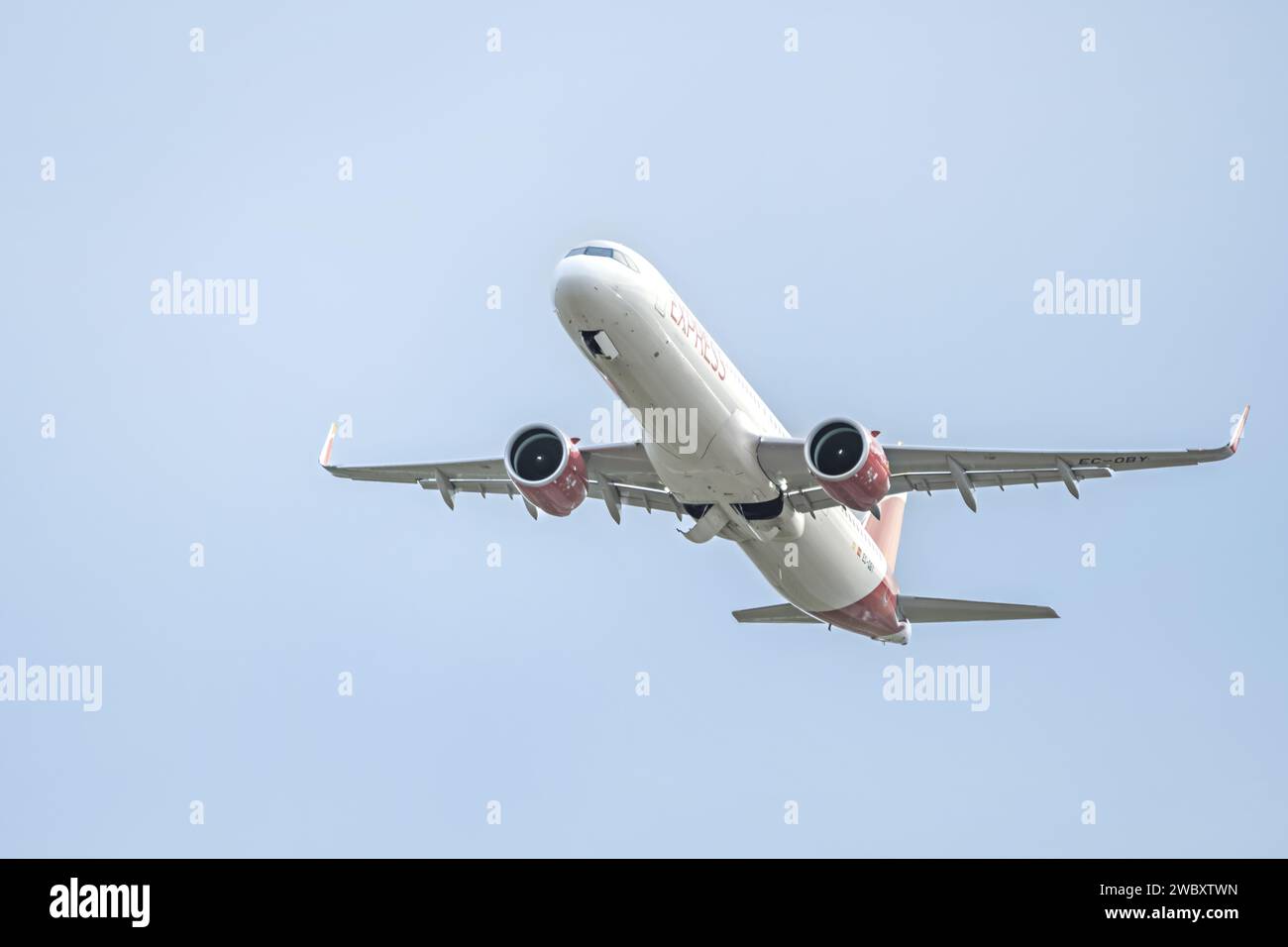 A cargo plane that uses all the power of the engines to take off by ...