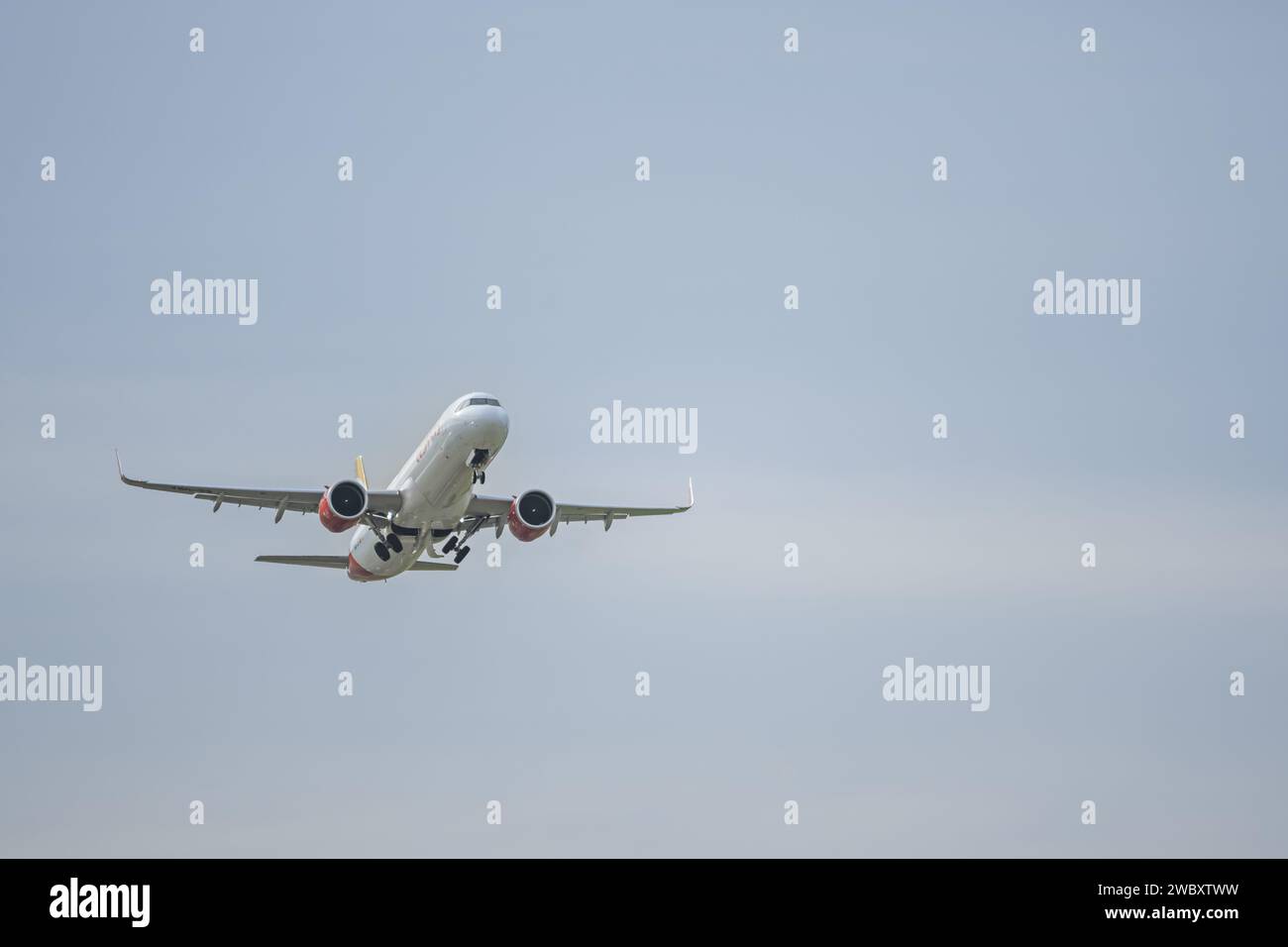 A cargo plane that uses all the power of the engines to take off by ...