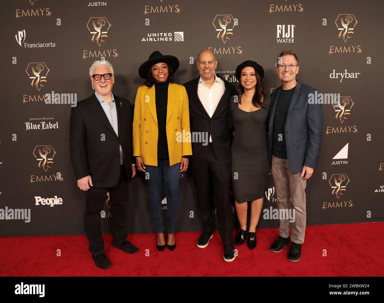 From left, Frank Scherma, Television Academy Chair, with Dionne Harmon ...
