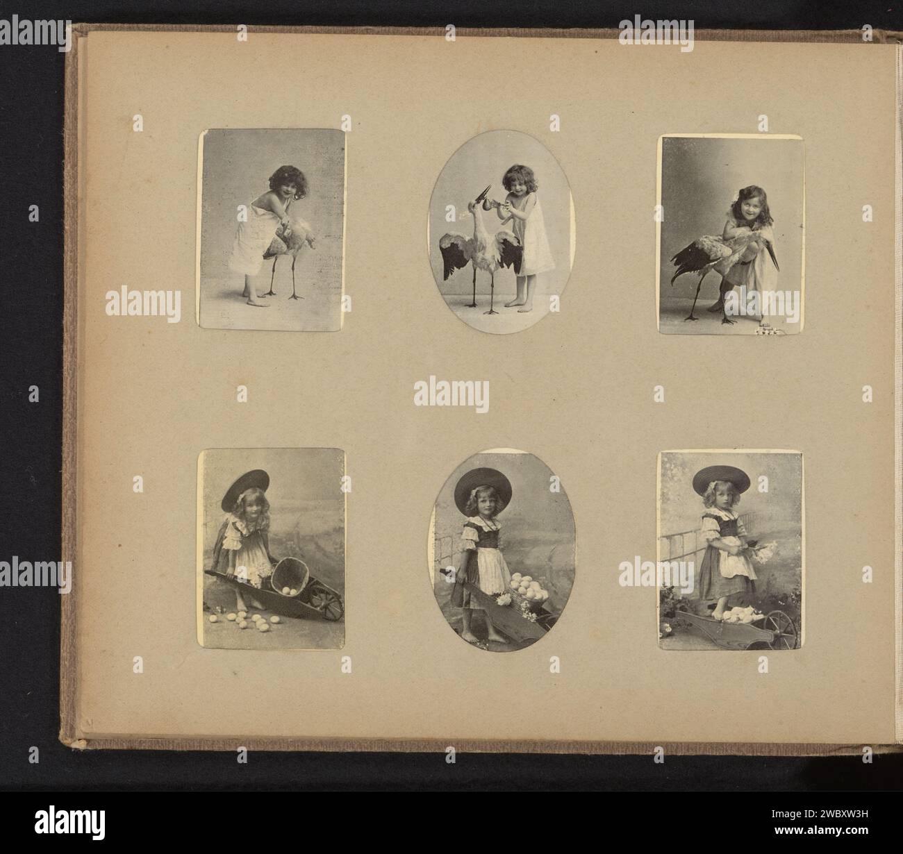 Children portraits, Anonymous, 1890 - 1900 photomechanical print Six ...