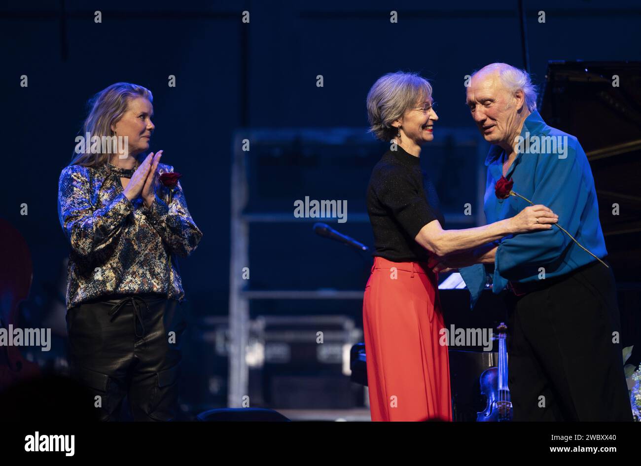 AMSTERDAM - Herman van Veen with his wife and eldest daughter Babette ...