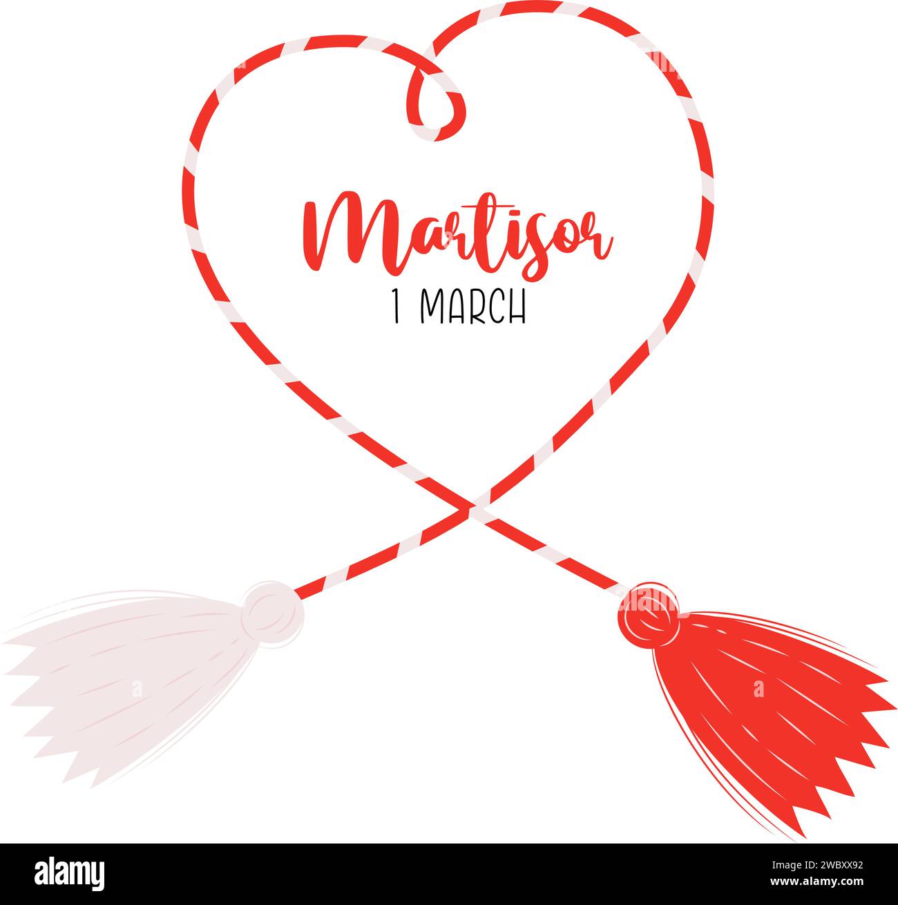 Martisor talisman, traditional Red and white accessory for spring ...
