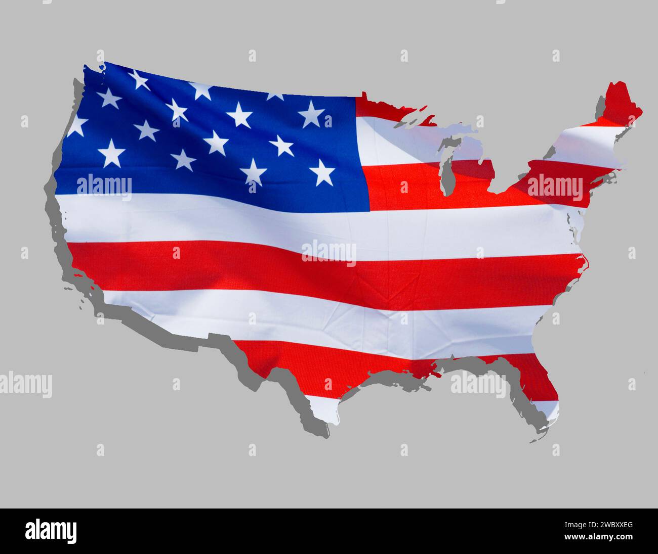 American map outline hi-res stock photography and images - Alamy