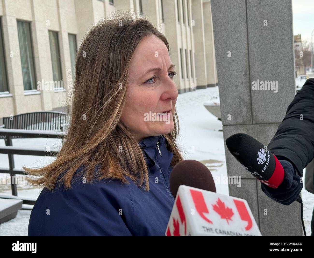 Regina, Canada. 12th Jan, 2024. Melanie Patton, the mother of a ...
