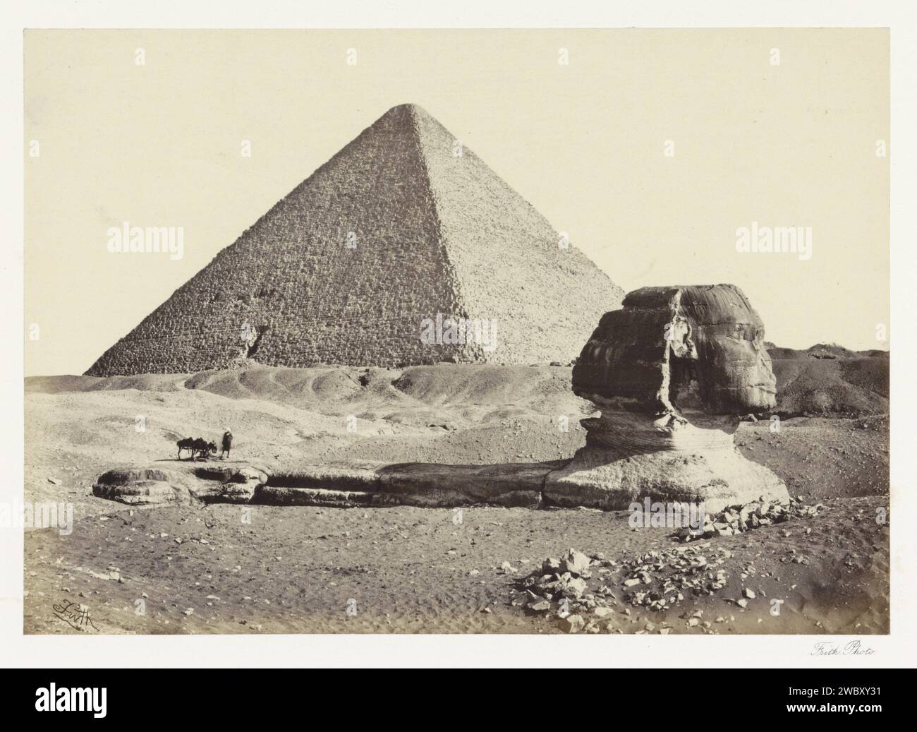 Piramides van Gizeh en de Sfinx, Francis Frith, in or after 1856 - in ...