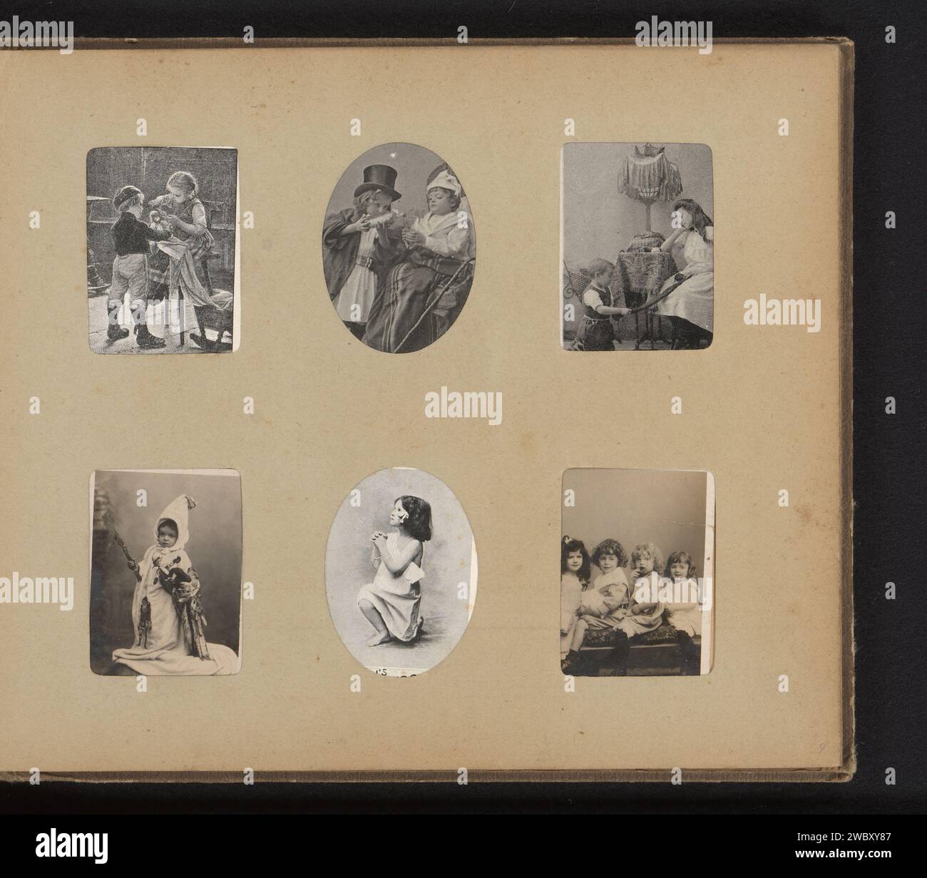 Children portraits, Anonymous, 1890 - 1900 photomechanical print Five ...