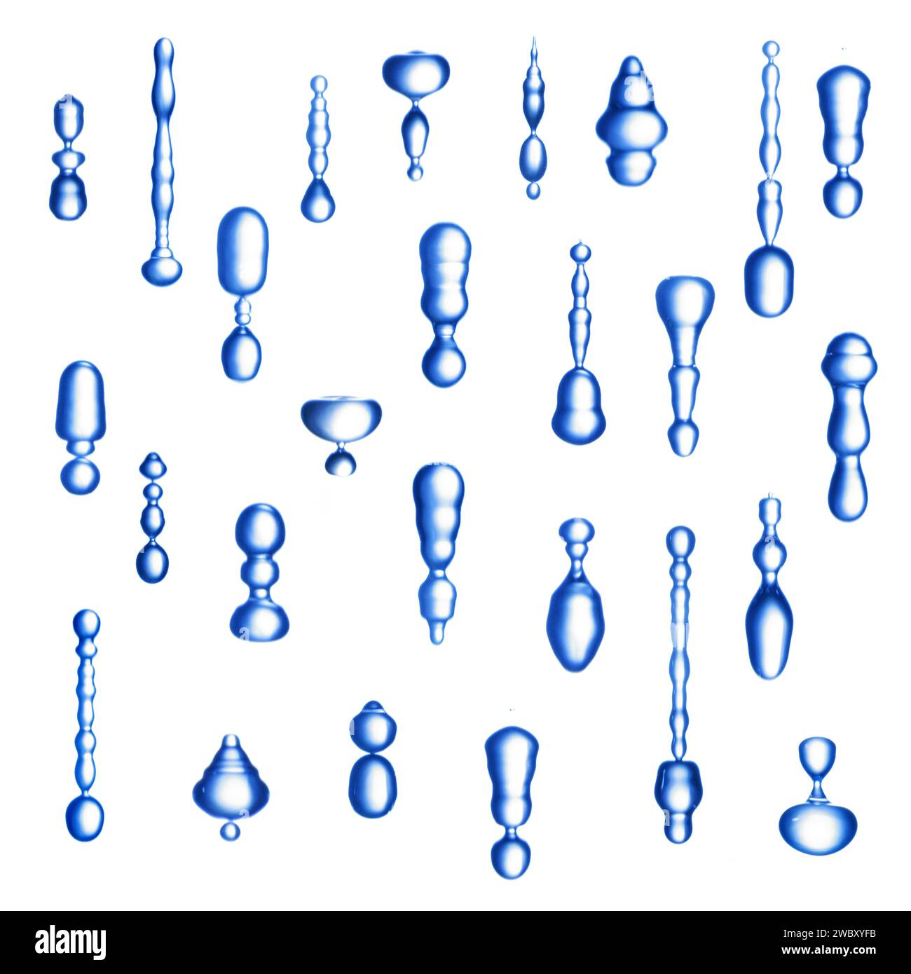 closeup, macro of water droplets as they appear at a certain place ...