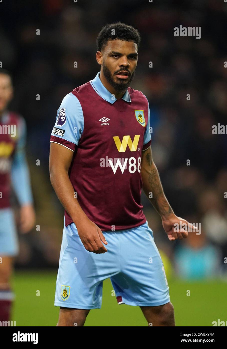 Burnley's Lyle Foster during the Premier League match at Turf Moor ...