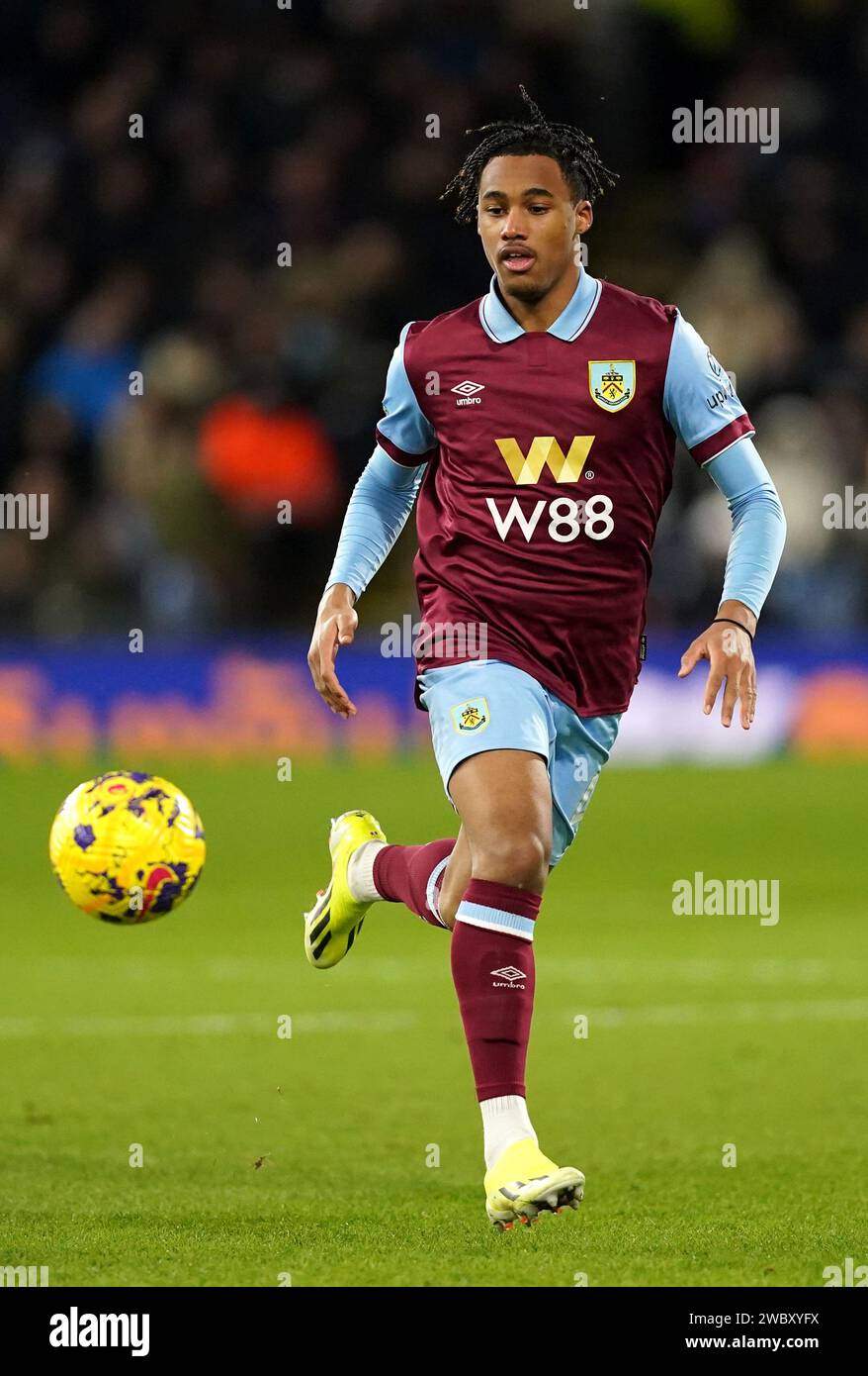 Burnley's Wilson Odobert during the Premier League match at Turf Moor ...