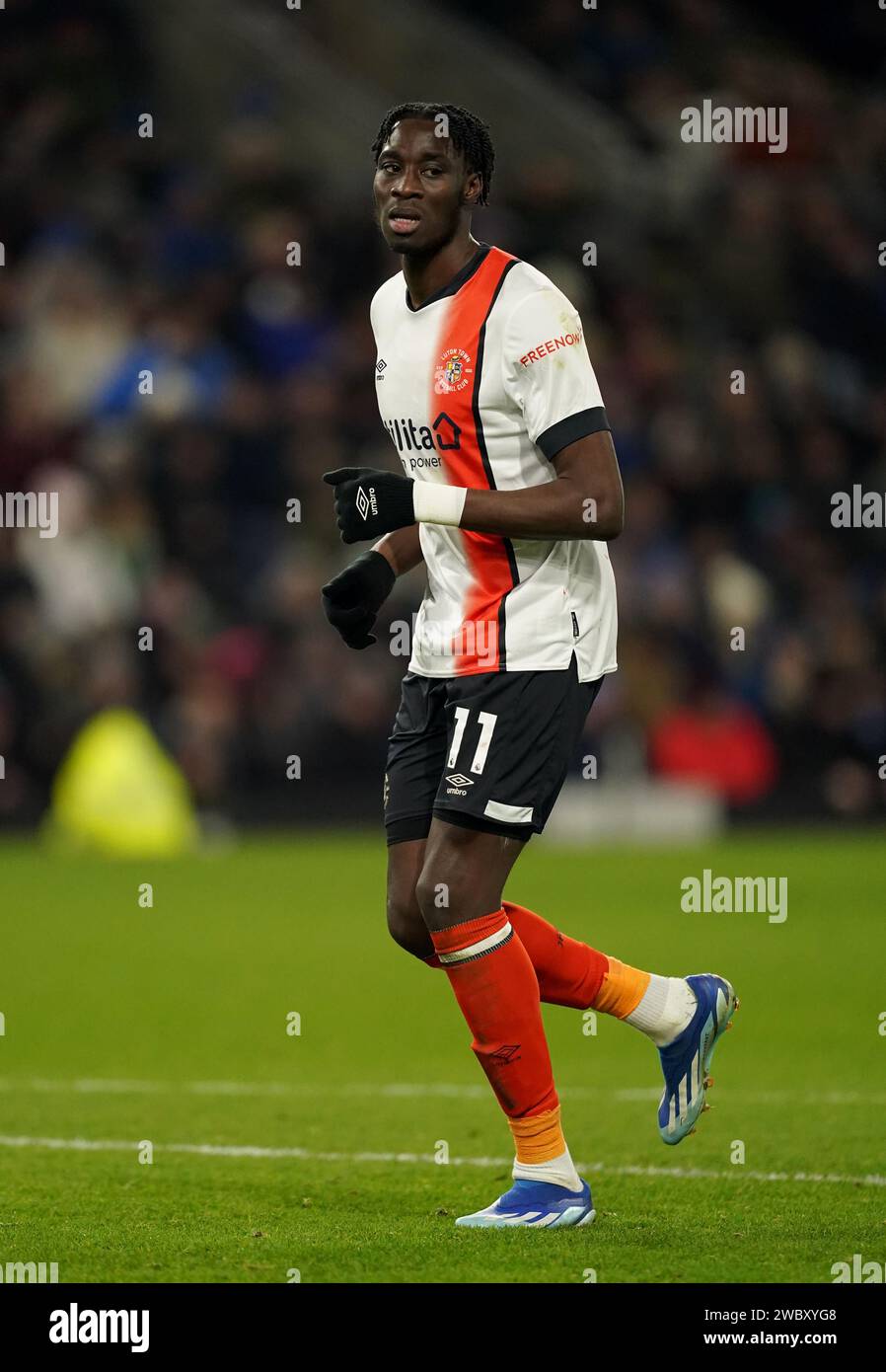 Luton Town's Elijah Adebayo during the Premier League match at Turf ...