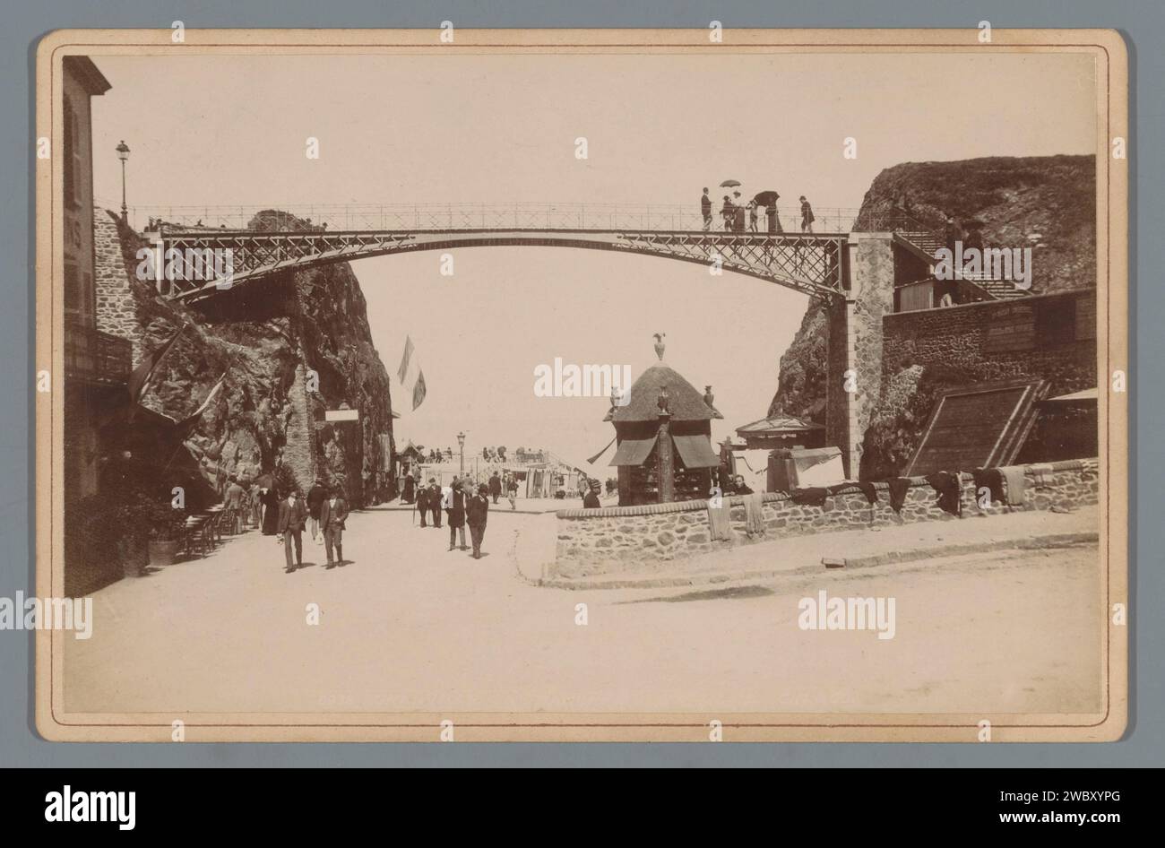 View of a walkway near a beach in Normandy, Anonymous, 1880 - 1945 ...