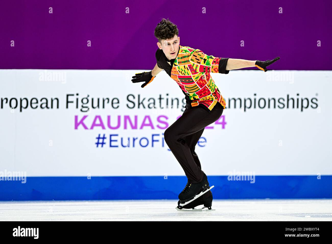Lukas BRITSCHGI (SUI), during Men Free Skating, at the ISU European ...