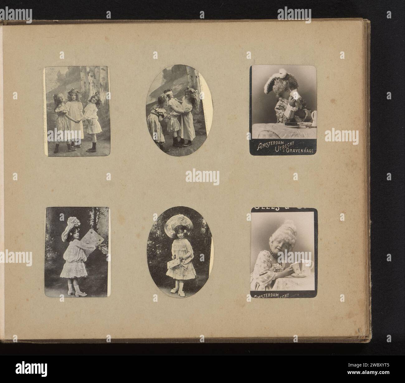 Children portraits, Anonymous, 1890 - 1900 photomechanical print Six ...