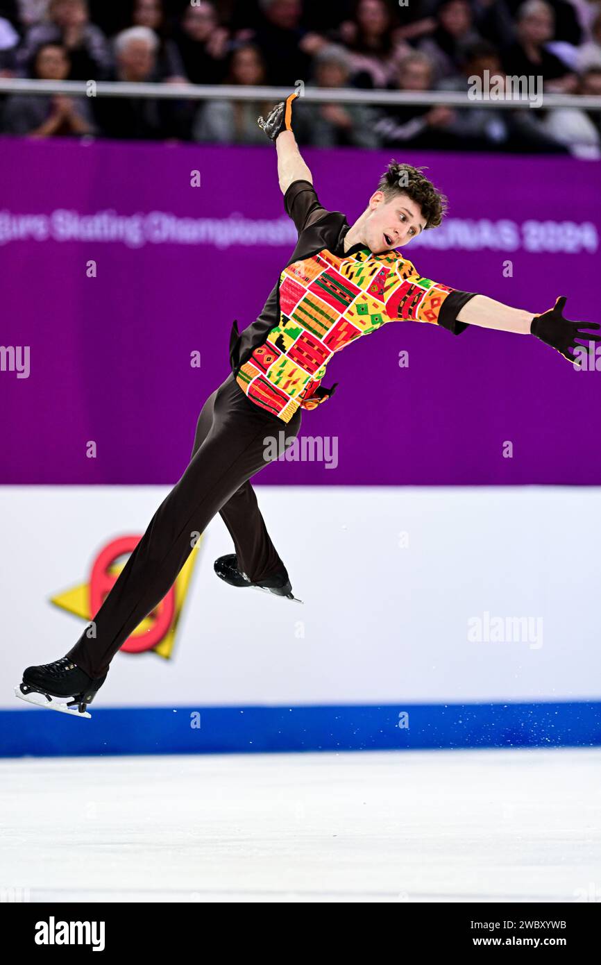 Lukas BRITSCHGI (SUI), during Men Free Skating, at the ISU European Figure Skating Championships ...
