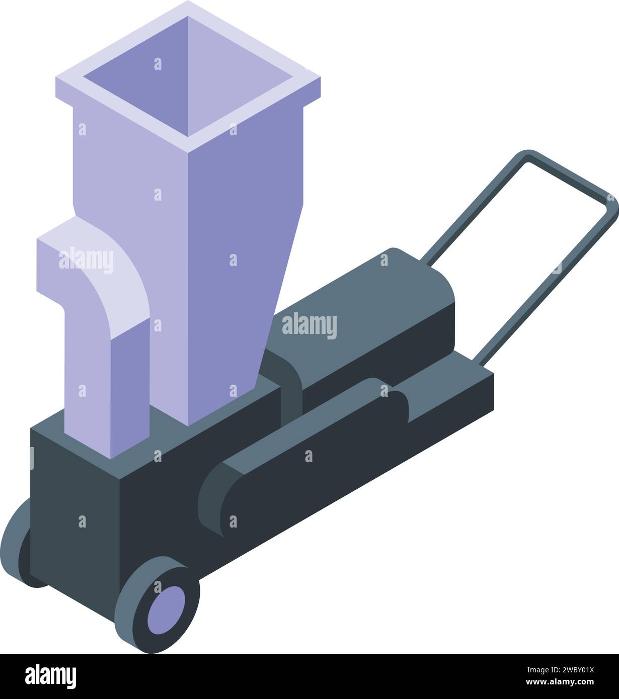 Sylvan garden shredder icon isometric vector. Work tool. Forest tree ...