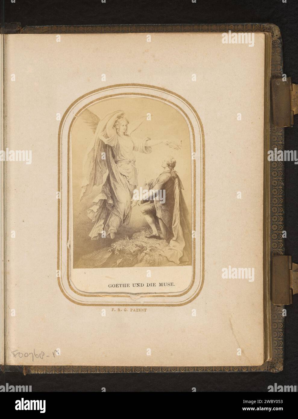 Fotoreproductie van Goethe and the Muse Door Wilhelm von Kaulbach, Andries Jager, After Wilhelm ...