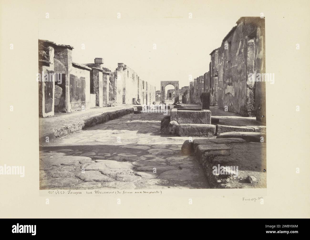 Remnants of buildings on the Via Di Mercurio in Pompeii, Anonymous, c ...