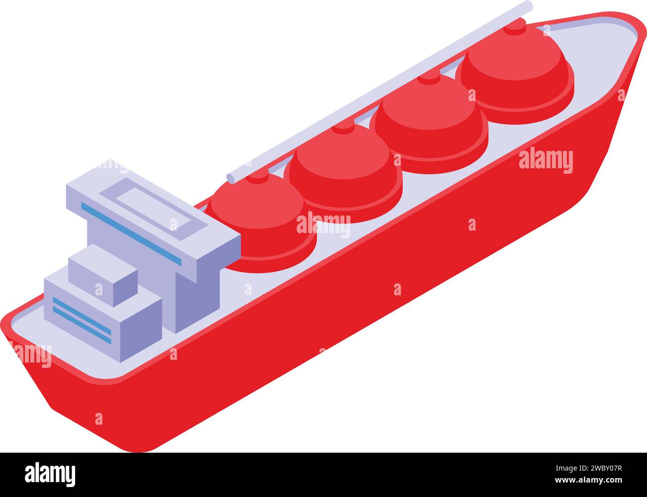 Gas ship carrier pipe icon isometric vector. Port cargo. Water delivery ...