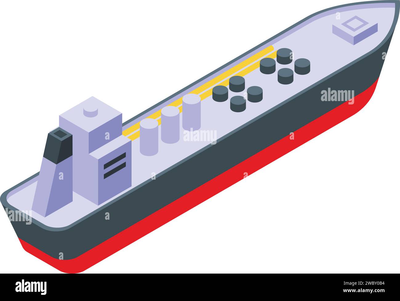 Cargo ship container icon isometric vector. Water delivery. Natural ...