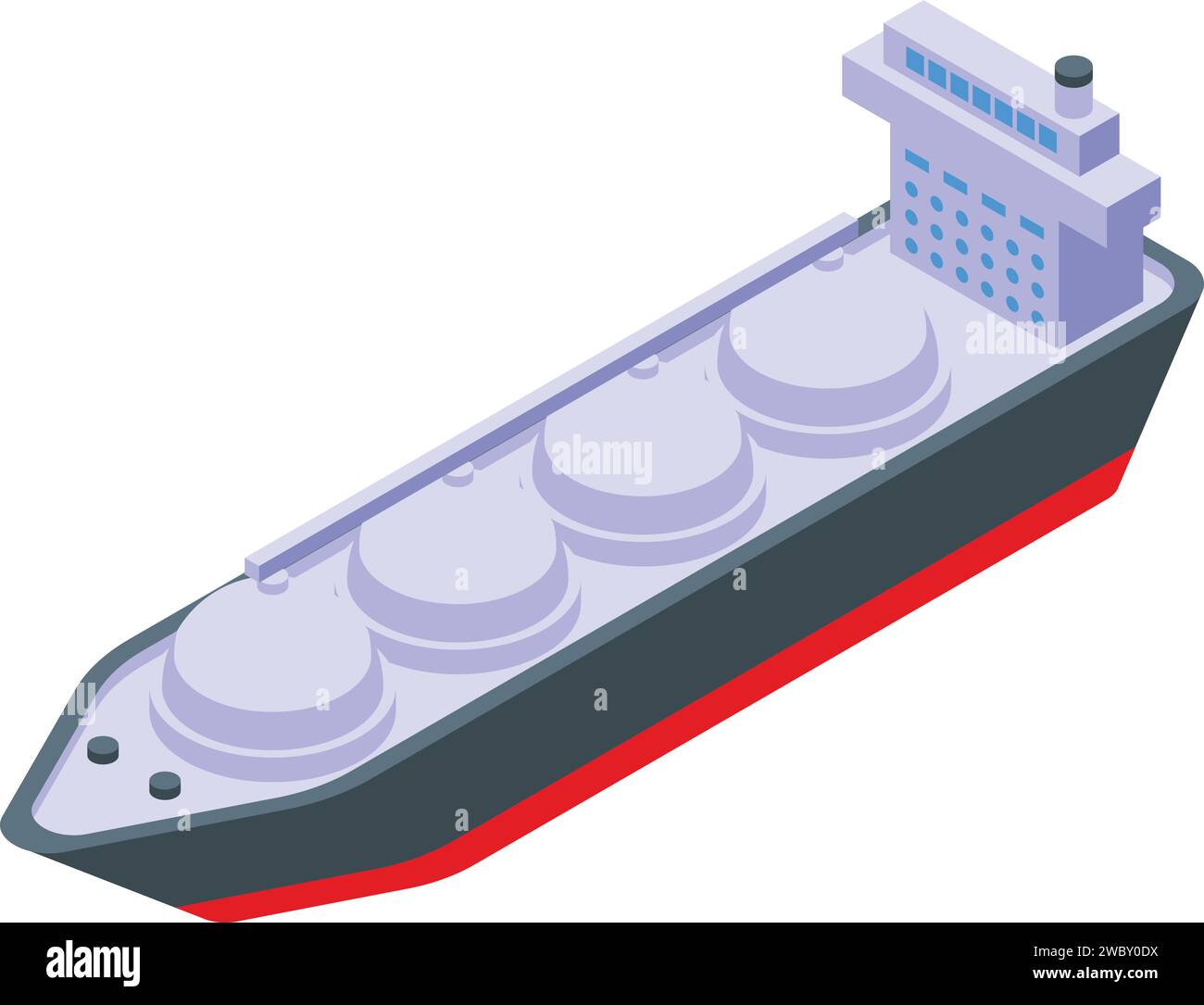 Water delivery vessel icon isometric vector. Container cargo. Maritime ...