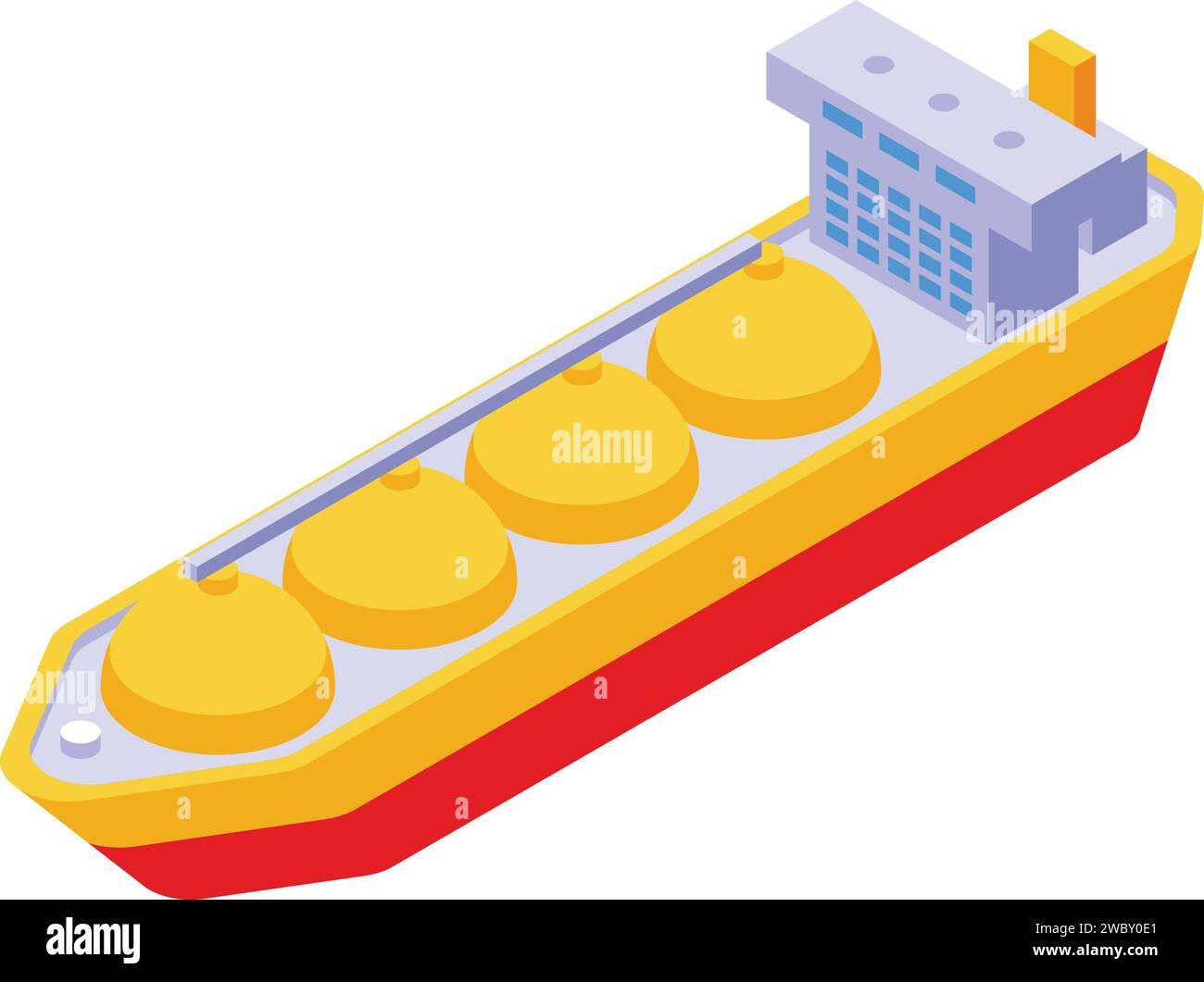 Fuel pipe ship icon isometric vector. Gas carrier vessel. Tanker ...