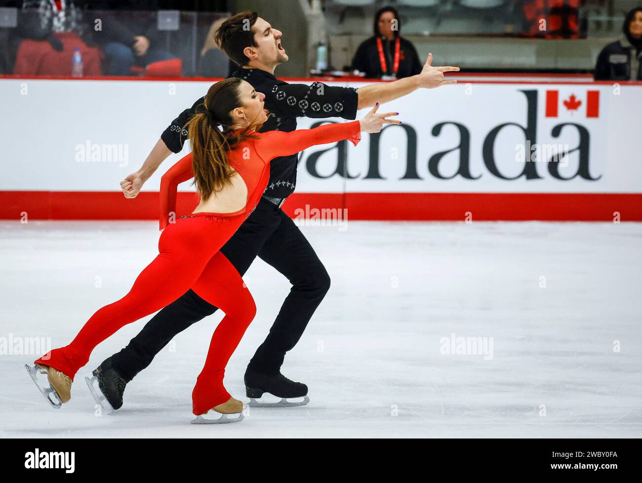 Calgary, Canada. 12th Jan, 2024. Marie-Jade Lauriault and Romain Le Gac ...