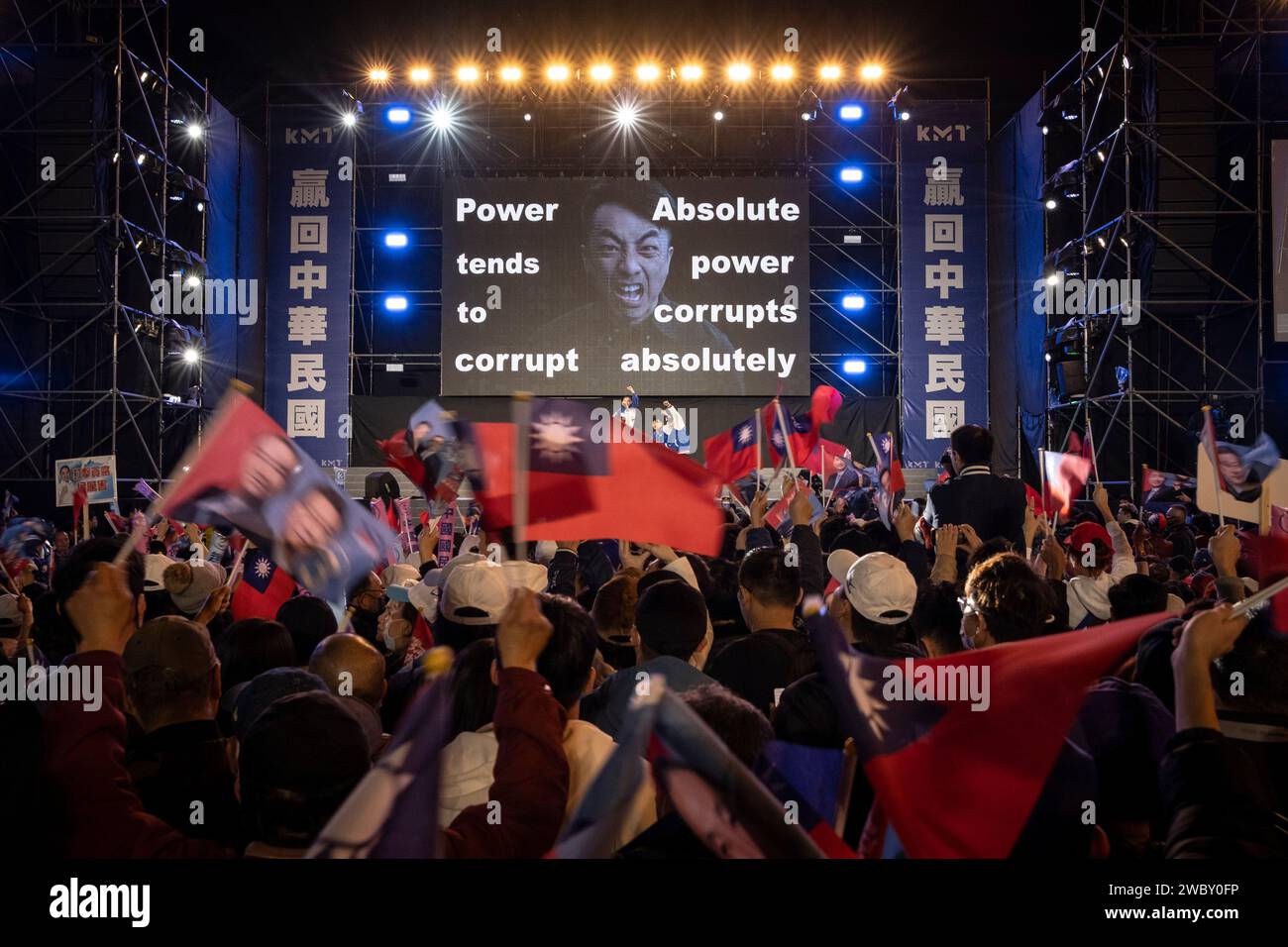 Supporter were waving flag during the rally on Friday evening, Jan 12 ...